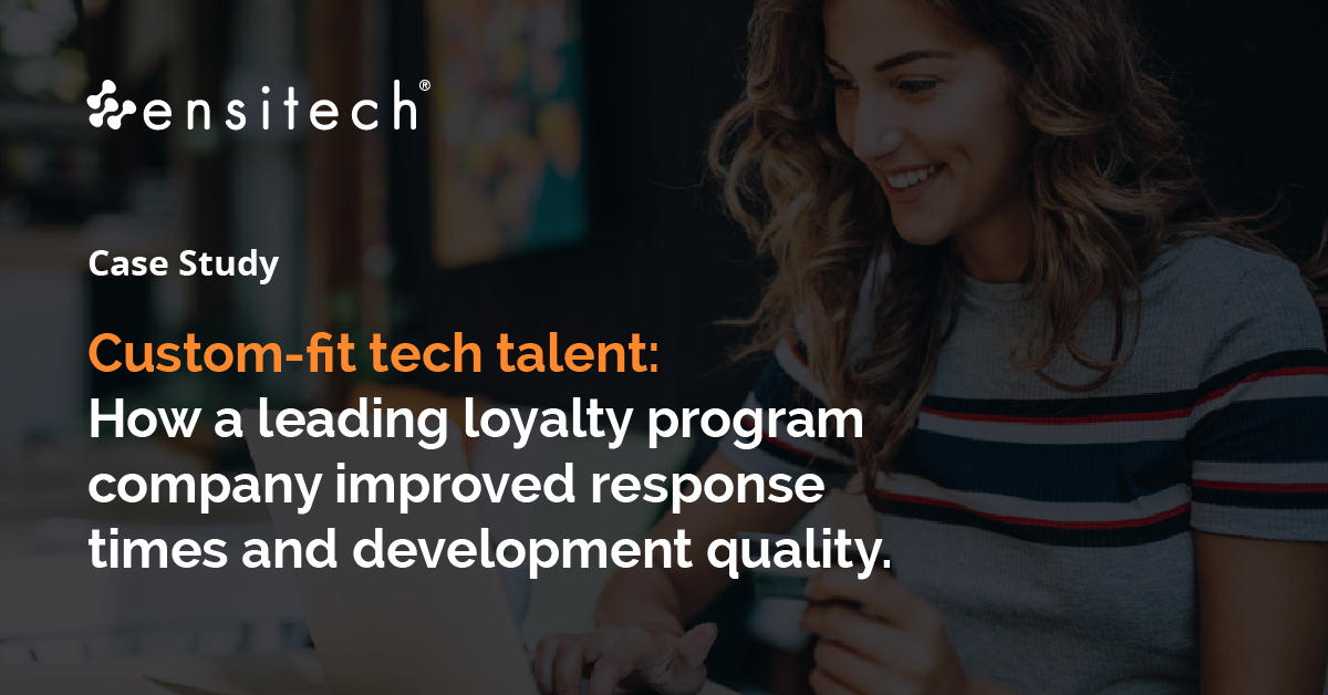 Custom tech talent for better response times and dev quality - ensitech.com